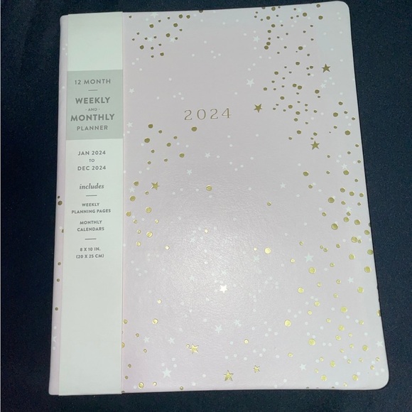 Eccolo | Office | New Eccolo Gold White Stars Pink Notebook 224 Planner ...
